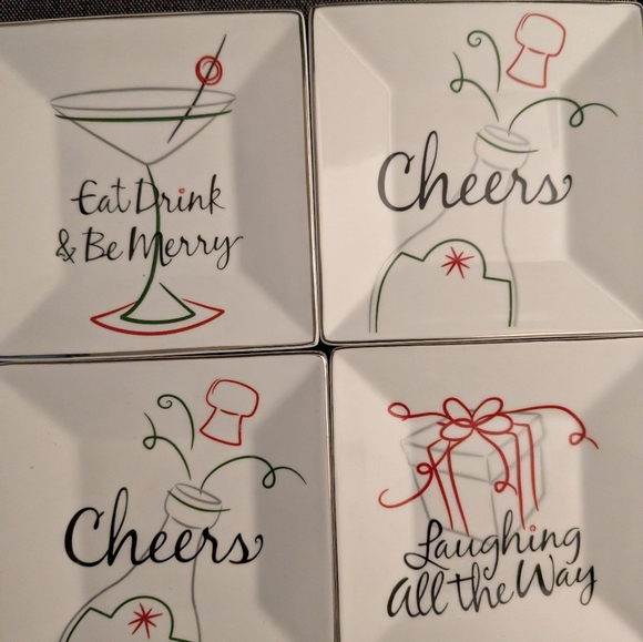 Food Network | Dining | Holiday Food Network Ceramic Plate Set 4 | Poshmark